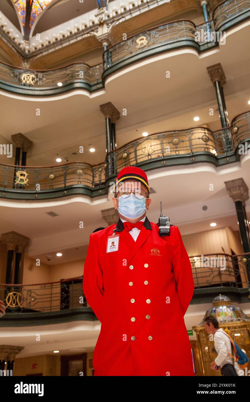 Porter at Gran Hotel in Mexico City, Mexico Stock Photo - Alamy