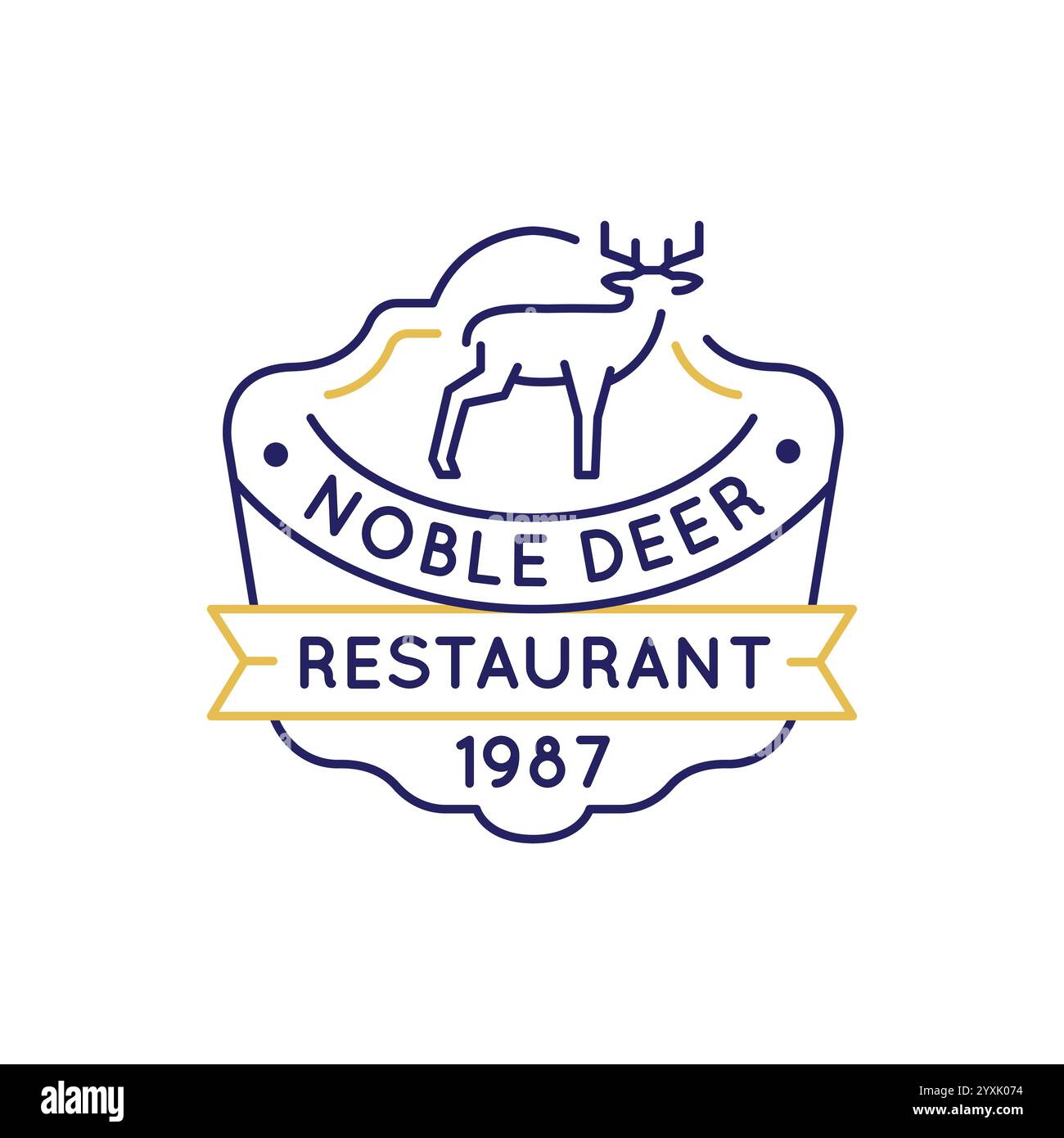 Simple deer head vector Stock Vector Images - Alamy