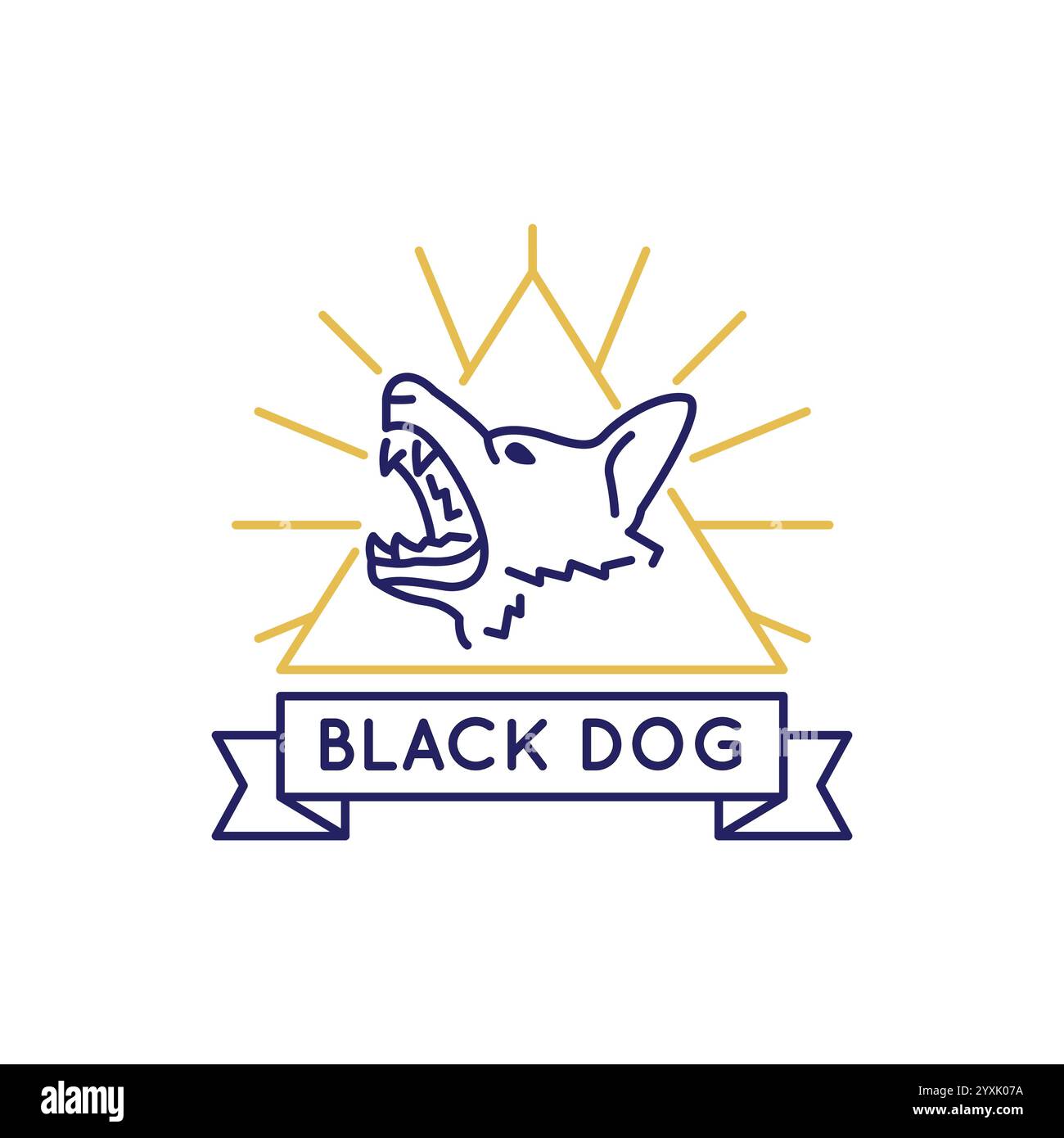 Black dog logo hi-res stock photography and images - Alamy