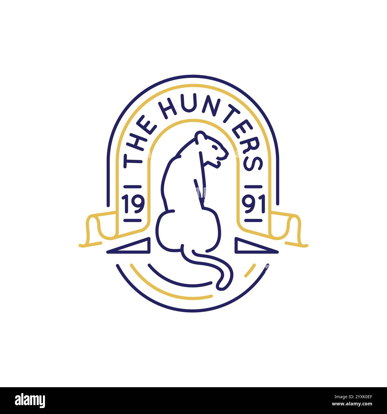 Simple Logo with Hunter Animal Icon Stock Vector Image & Art - Alamy