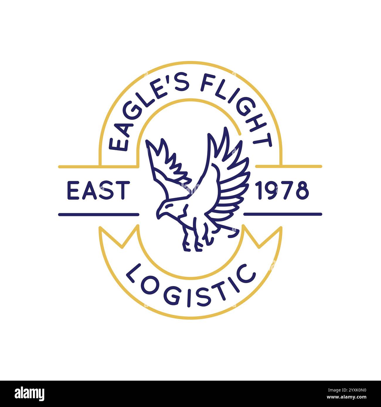 Simple Logo with Eagle Icon Stock Vector Image & Art - Alamy