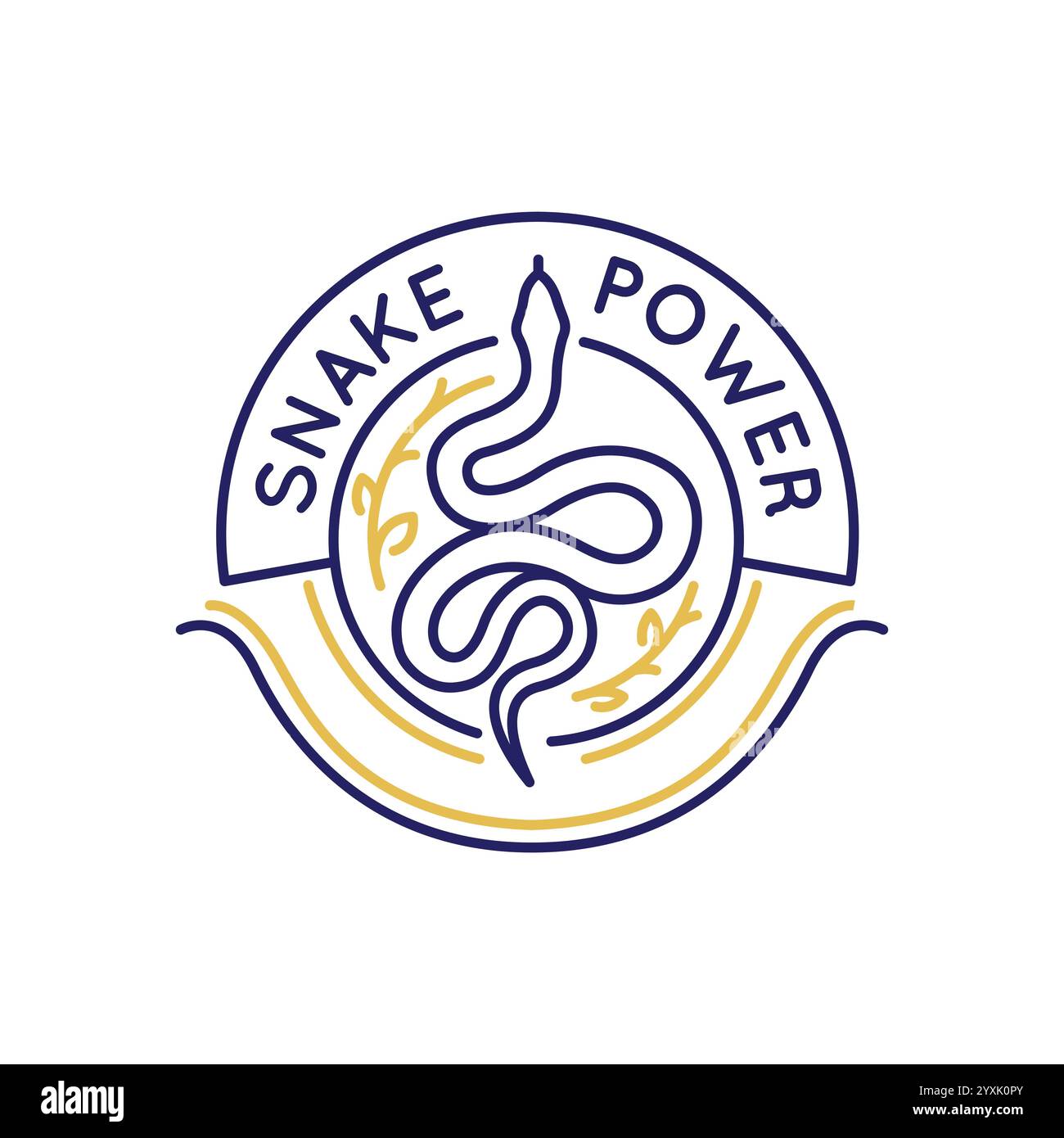 Simple Logo with Snake Icon Stock Vector Image & Art - Alamy