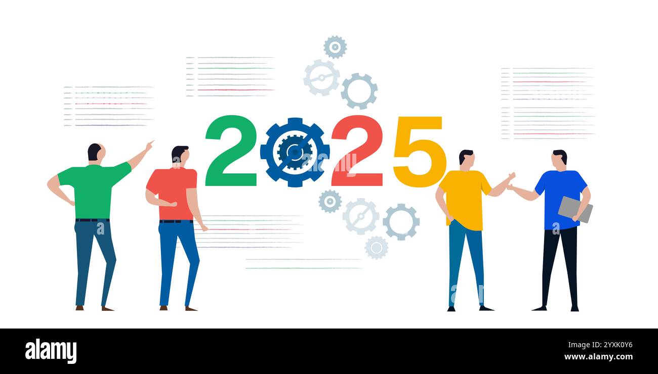 Looking at new year 2025 discuss target in business company concept of ...