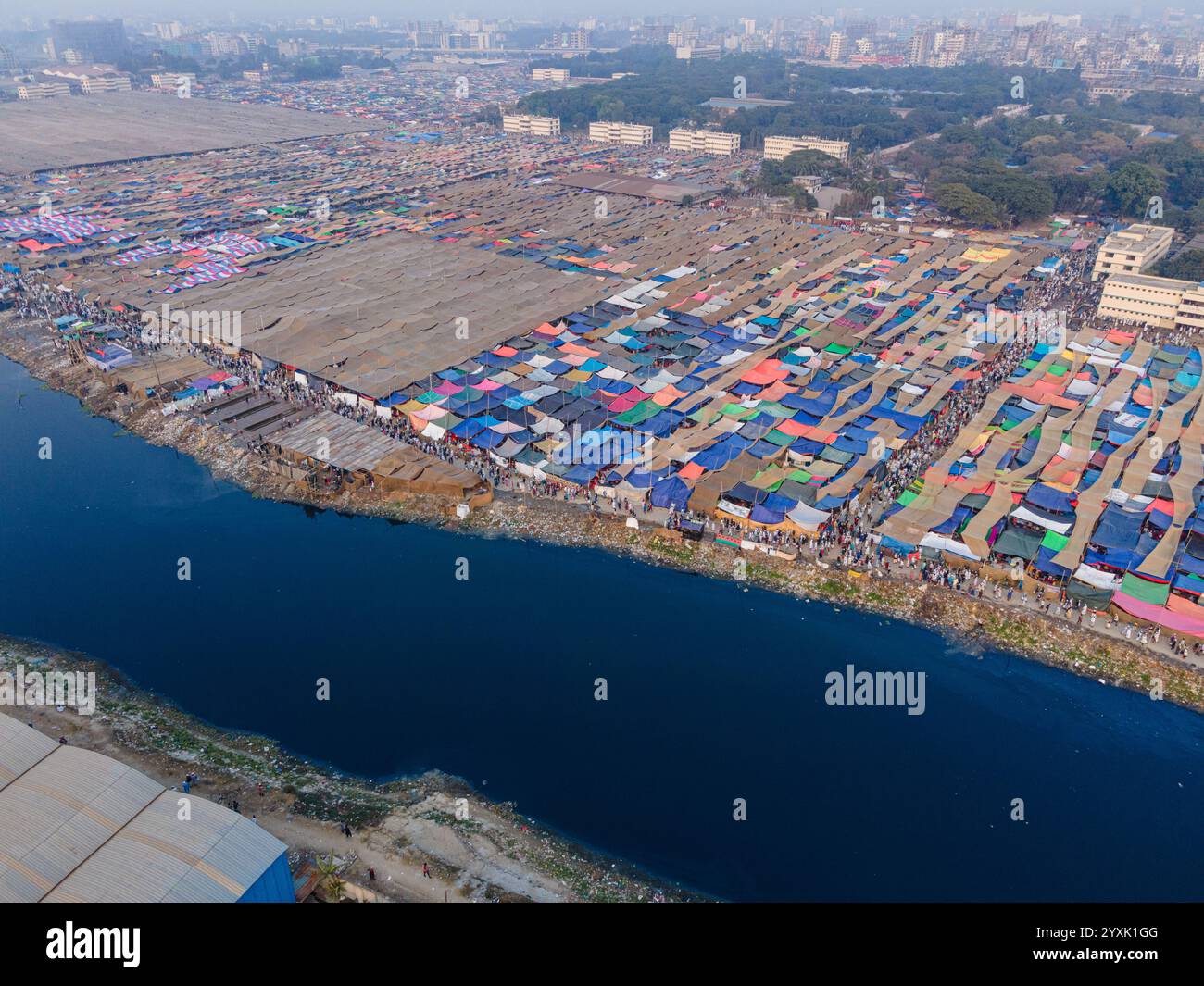 Drone View of Annual Muslim Gathering - Biswa Ijtema in Dhaka ...