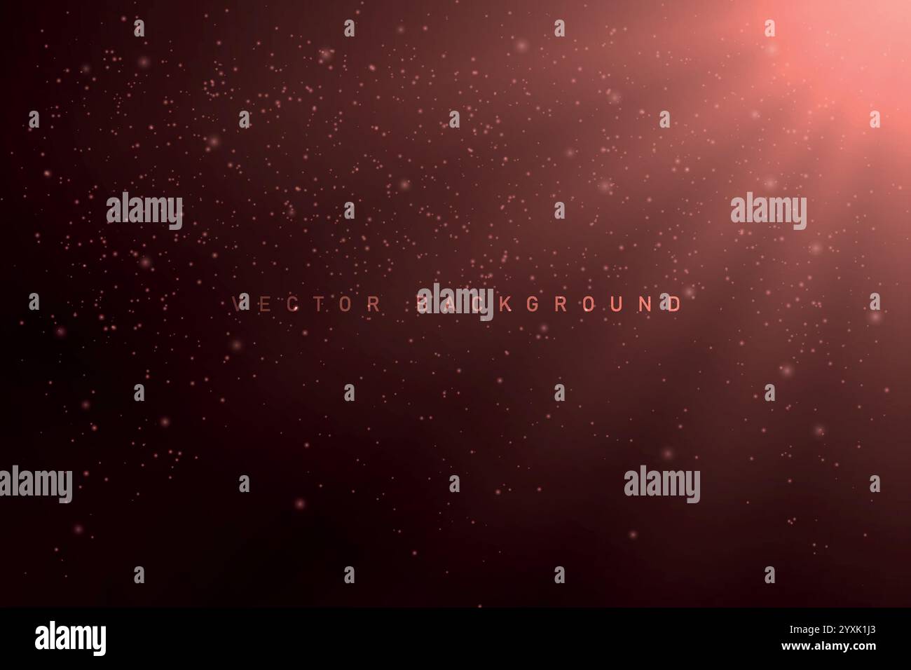 Atmospheric dark red background with glowing particles and soft light ...