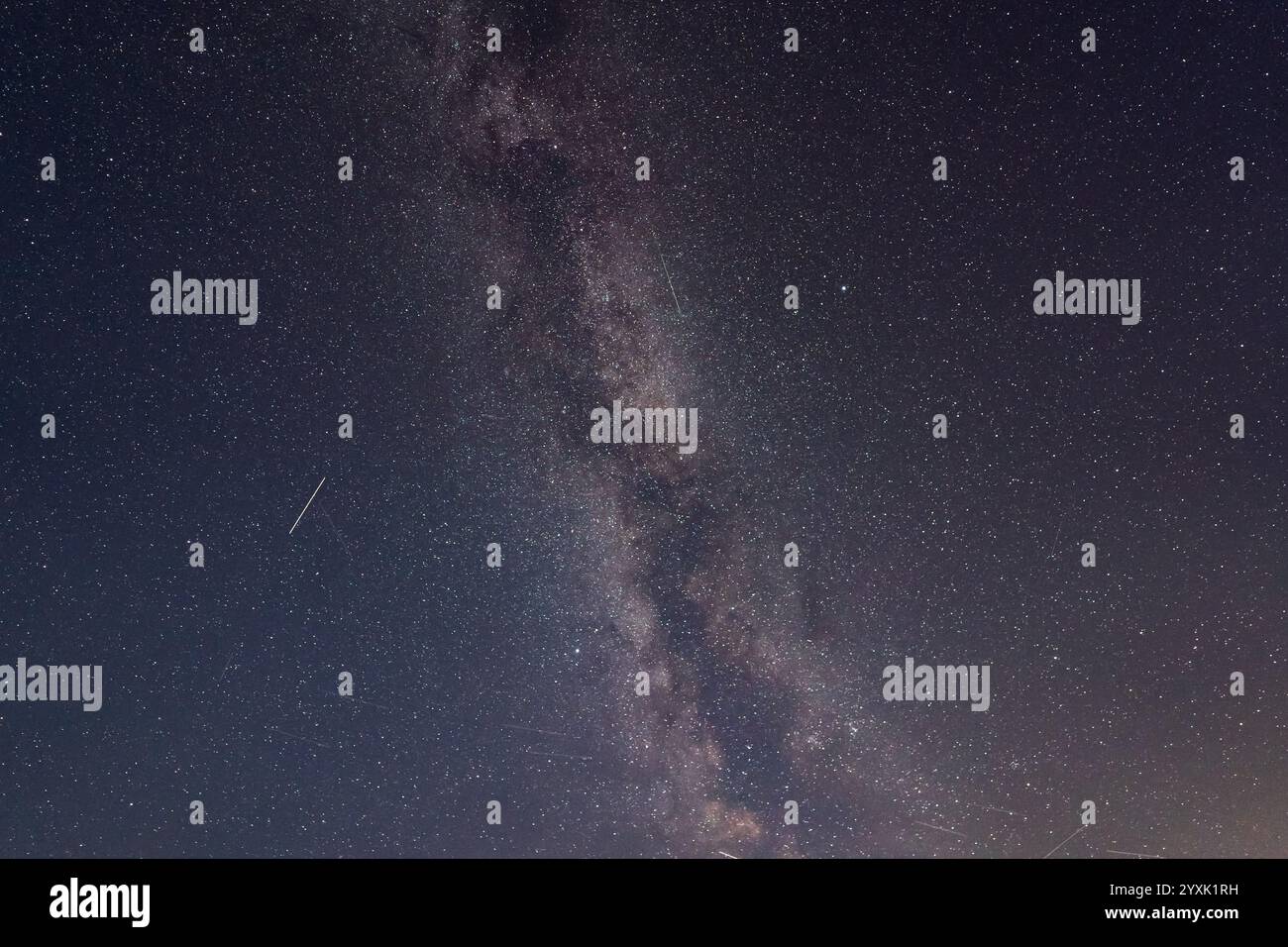 A breathtaking view of the Milky Way galaxy stretching across the night ...