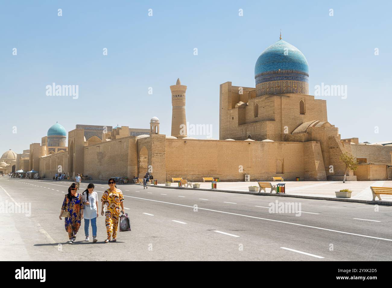 Unusual view of Po-i-Kalan complex in Bukhara, Uzbekistan Stock Photo ...