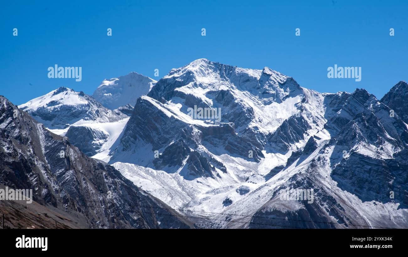 Om Parvat, a sacred peak in the Himalayas, in Uttarakhand, India Stock ...