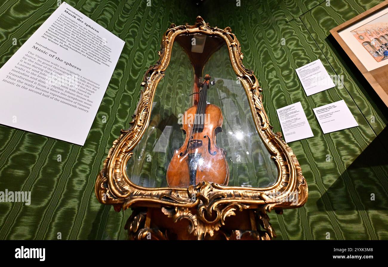 An Amati violin that once belonged to Johann Strauss in the apartment ...