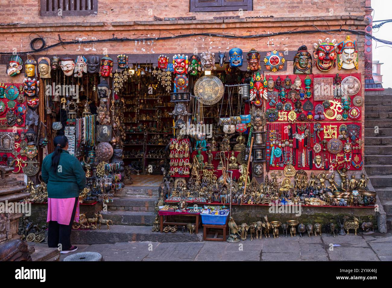 Souvenir shop at Swayambhunath temple complex, Kathmandu, Kathmandu ...