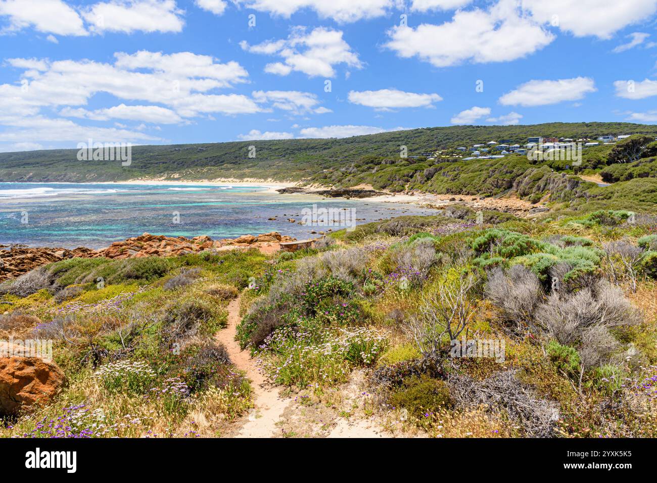 Picturesque hillside town of Yallingup overlooking the coast in the ...