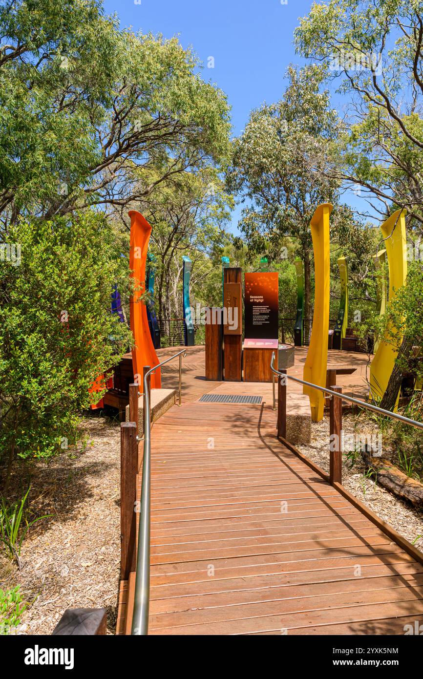 Interactive installations along the winding bush path at the Ngilgi ...