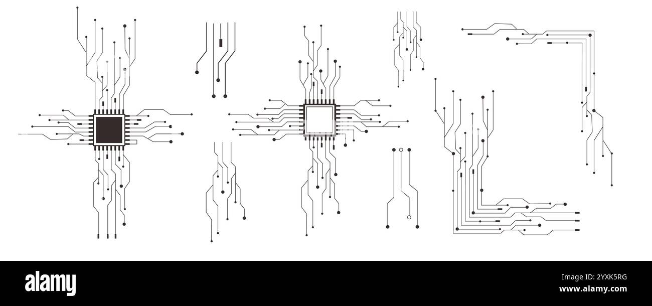 Circuit Board Line Microchip Software Integrated Motherboard