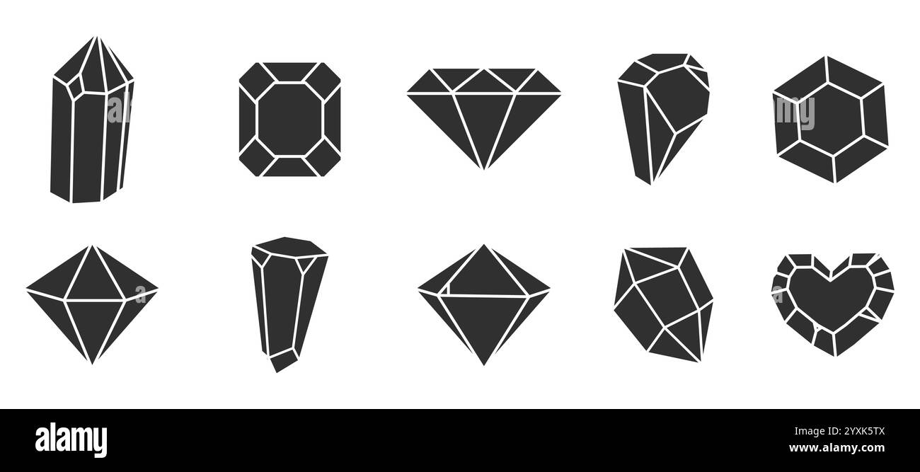 Rock crystal pentagon Stock Vector Images - Alamy