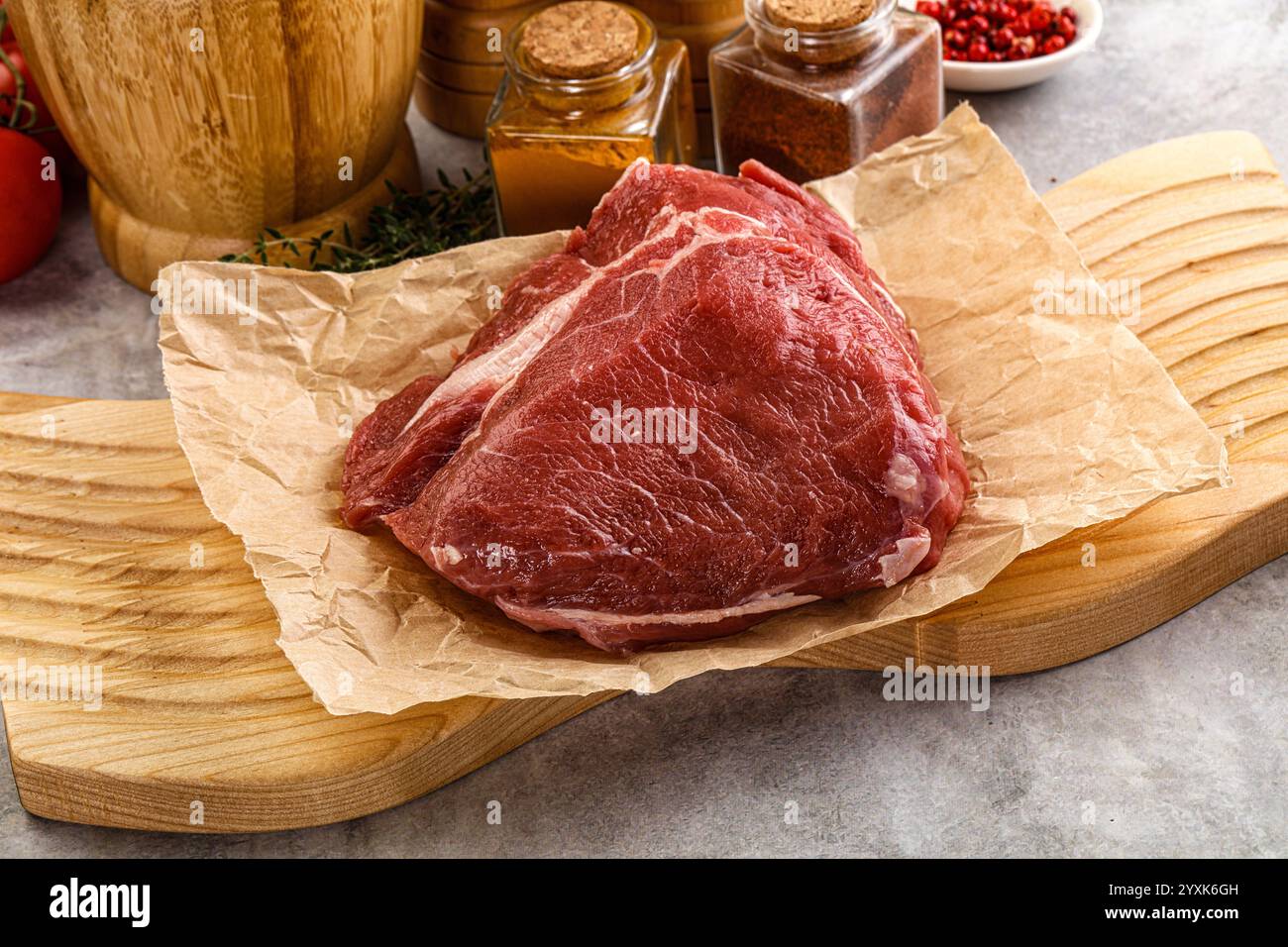 Raw beef meat piece for cooking Stock Photo - Alamy