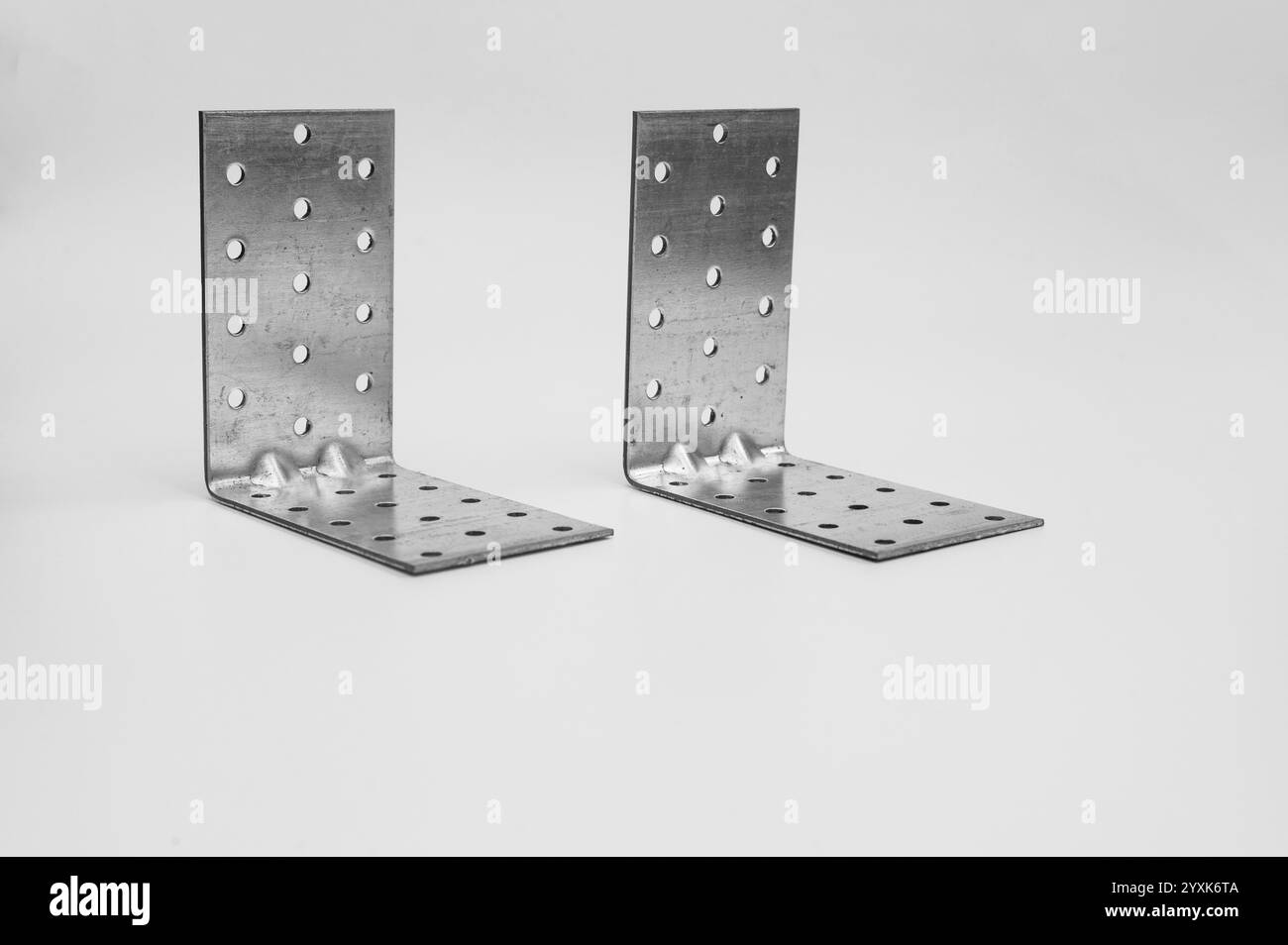 metal corners as a connecting element. on a white background Stock ...
