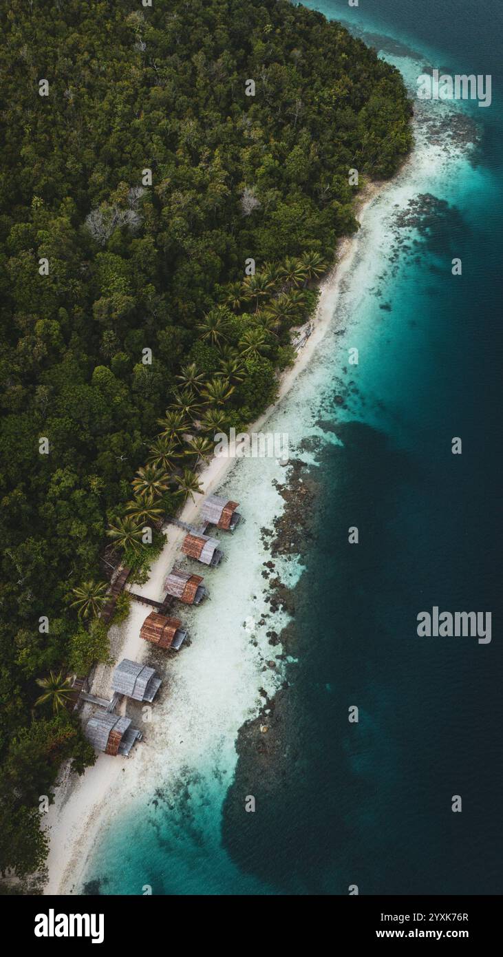 The Coastline of Fam Island in Raja Ampat, Indonesia Stock Photo - Alamy