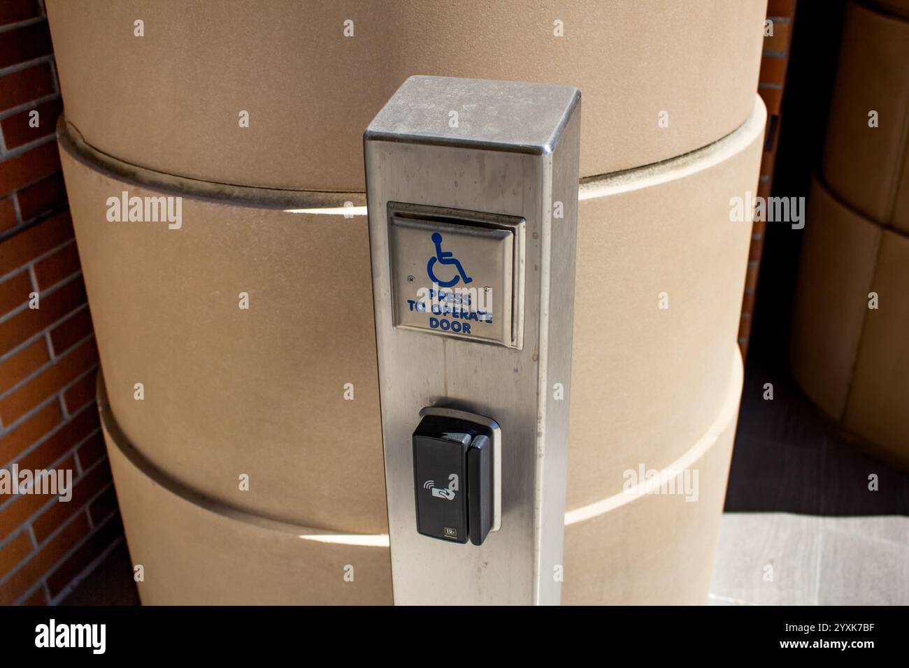 Wheelchair access door button hi-res stock photography and images - Alamy