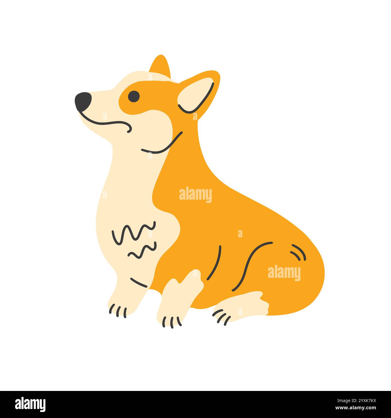Cute welsh corgi dog smiling pet vector cartoon Stock Vector Image ...