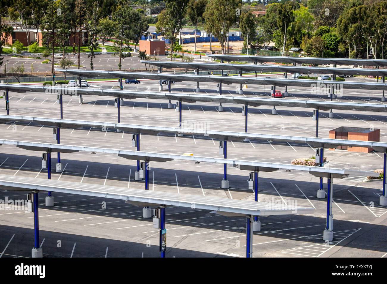 Long Beach, California, United States - 04-03-2019: A view of a parking ...