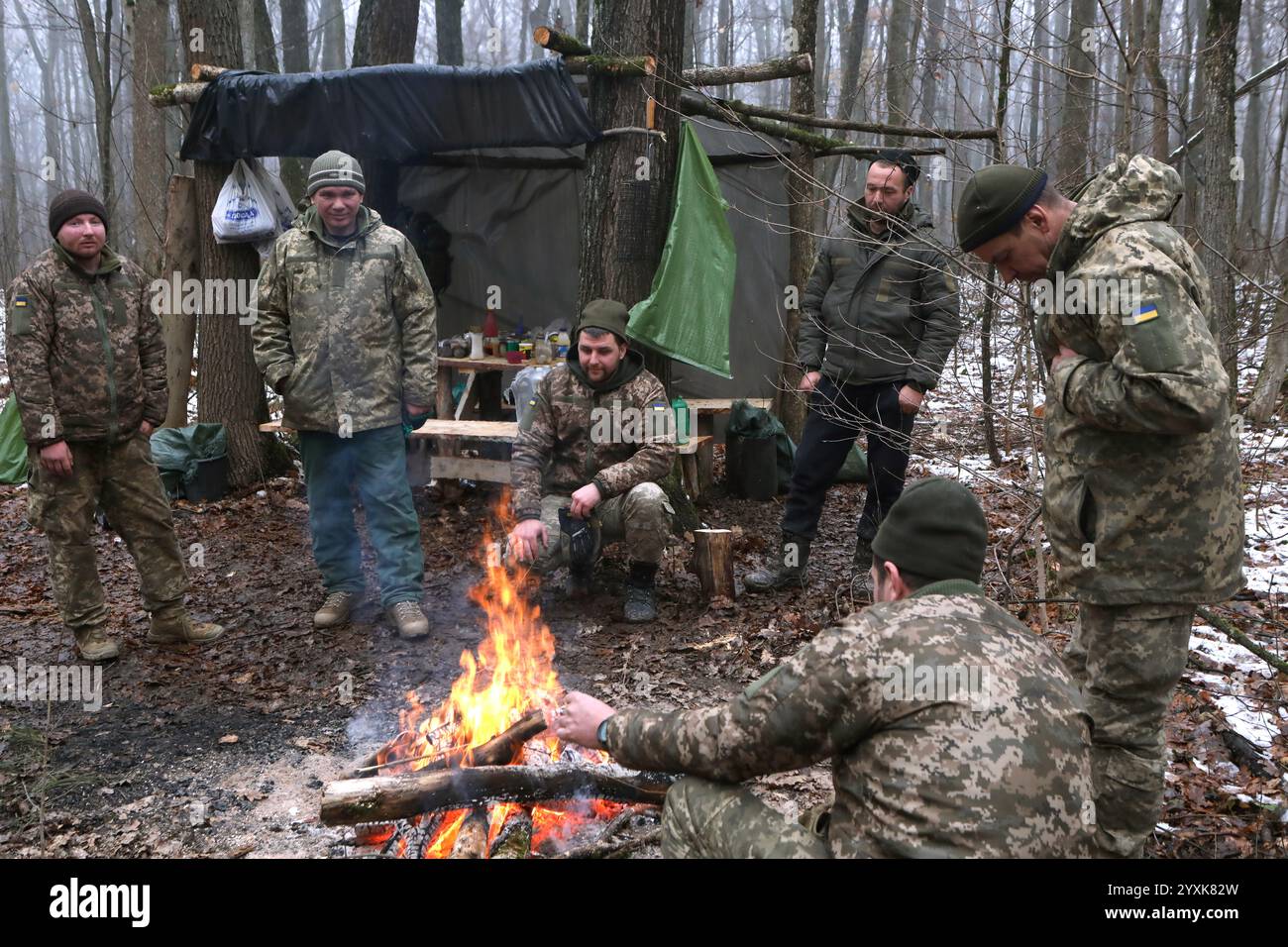 KHARKIV REGION, UKRAINE - DECEMBER 11, 2024 - Soldiers of the 211th ...