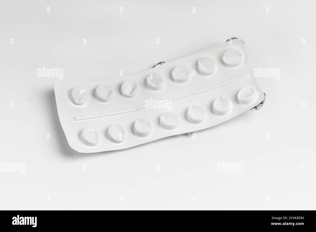 A crushed, used and empty tablet blister pack Stock Photo - Alamy