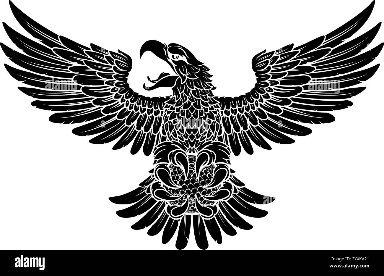 Bald Eagle Hawk Flying Golf Ball Claw Mascot Stock Vector Image & Art ...