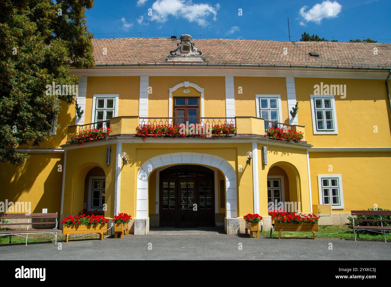 Building of the Babolna National Stud in Hungary Stock Photo - Alamy