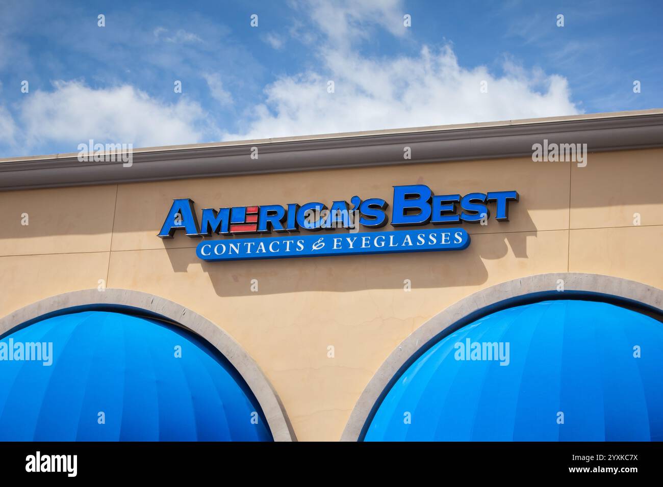 Brea, California, United States - 04-06-2019: A view of a store front ...