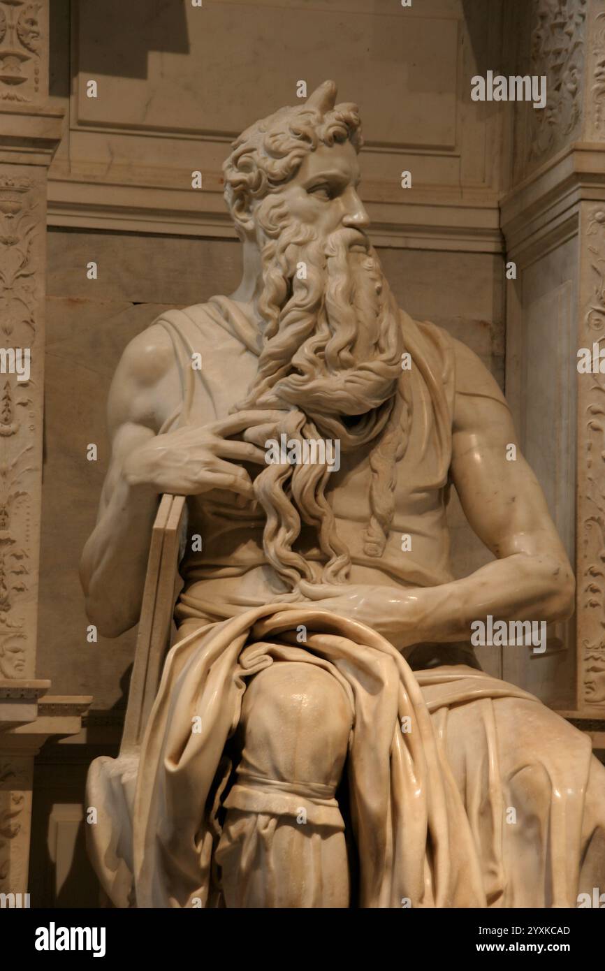 Moses of Michelangelo. High Renaissance. 16th century. Tomb of Pope ...