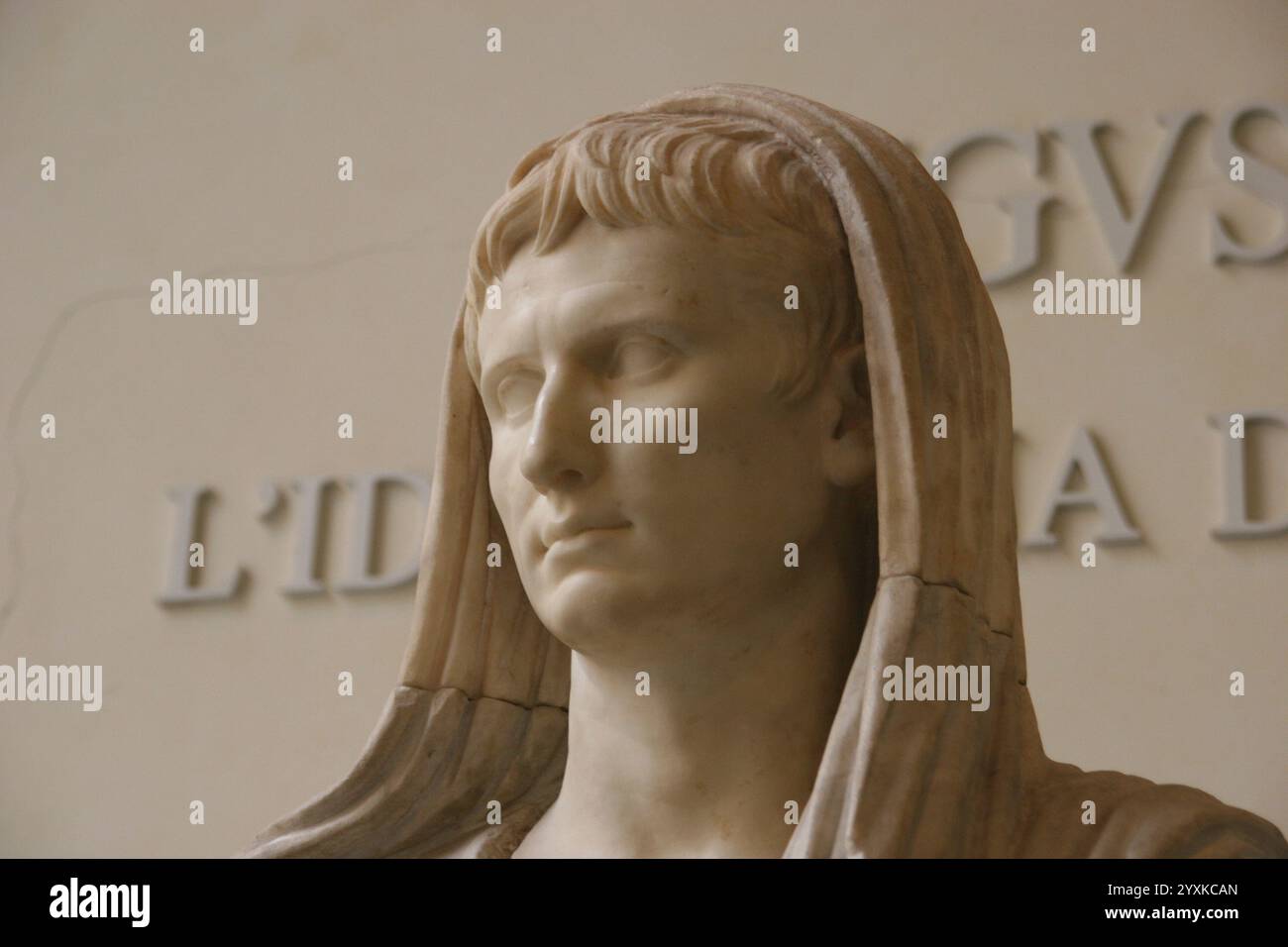 The Via Labicana statue of Caesar Augustus as Pontifex Maximus. Statue ...