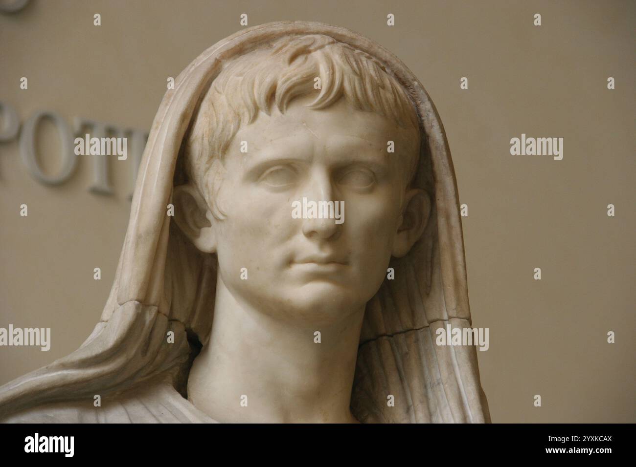 The Via Labicana statue of Caesar Augustus as Pontifex Maximus. Statue ...