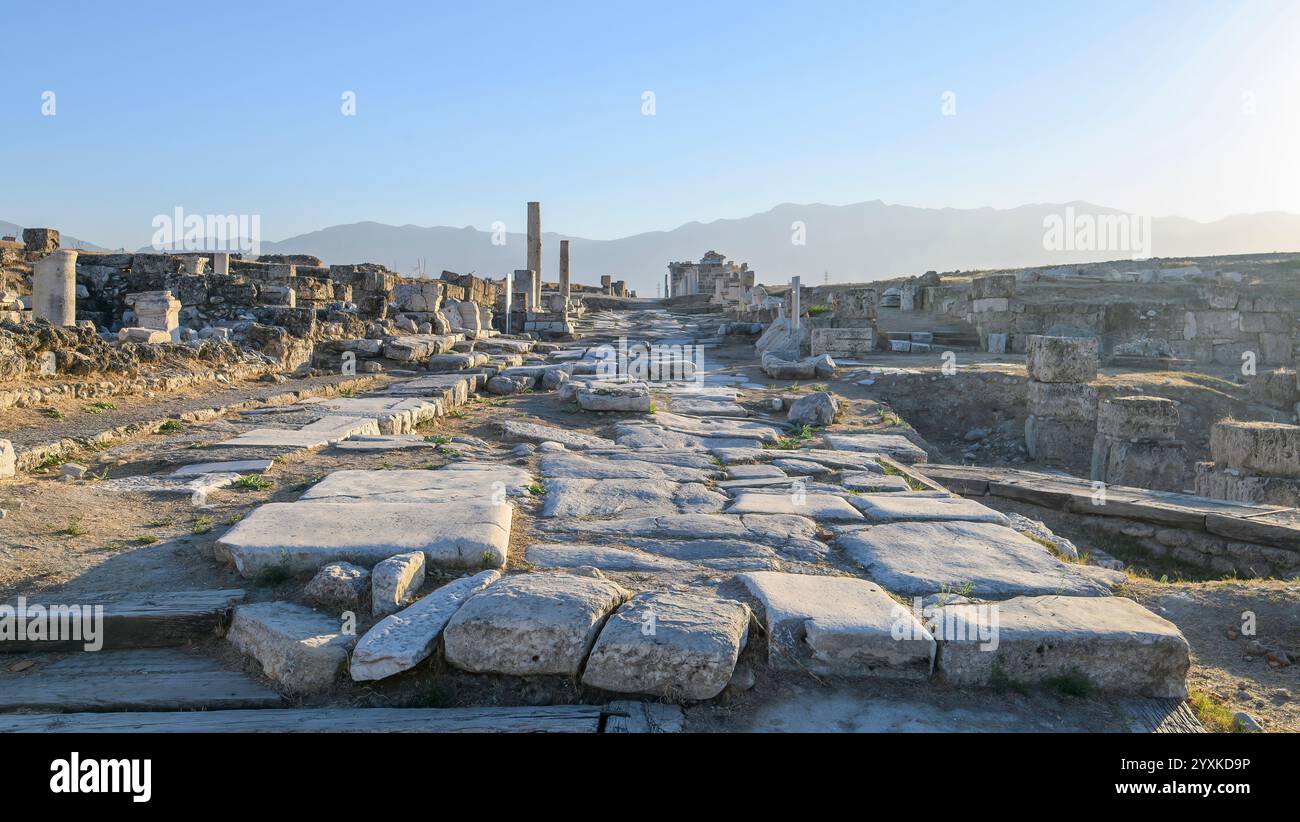 Ruins of the ancient city Laodicea on the Lycus in Denizli, Turkey ...