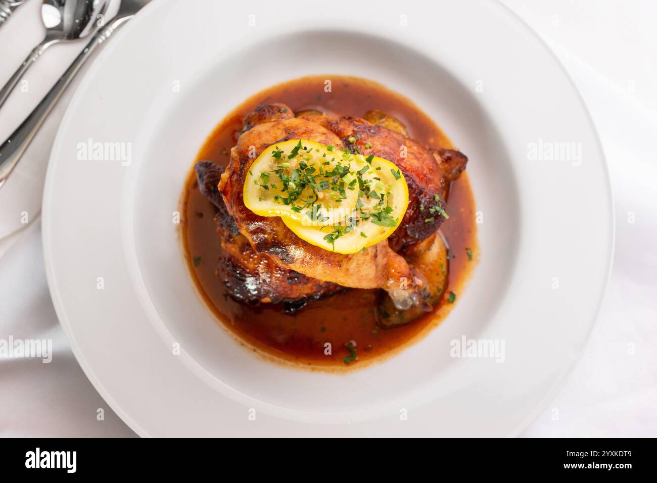 Top view rotisserie chicken hi-res stock photography and images - Alamy