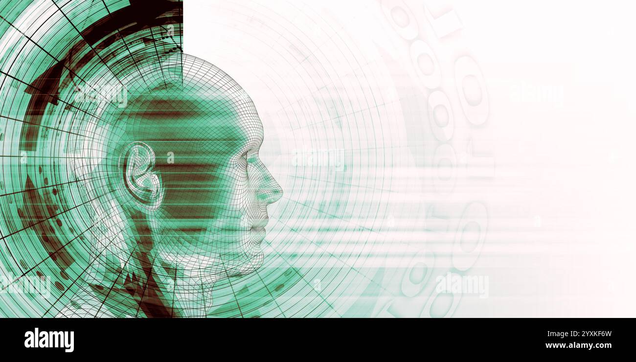 Abstract Tech Background with Business Technology Art Stock Photo - Alamy