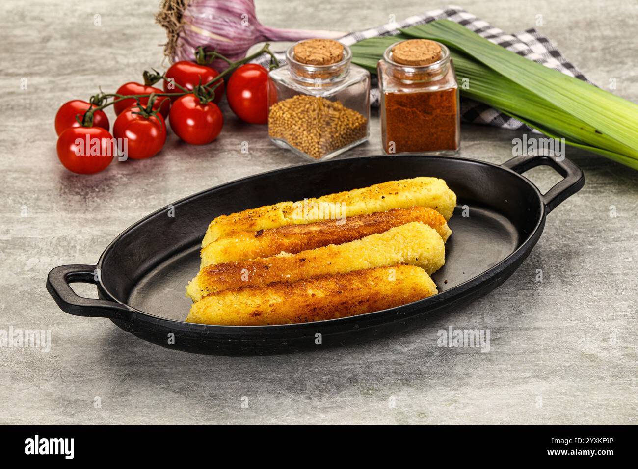 Crispy breaded mozarella cheese sticks appetizer Stock Photo - Alamy