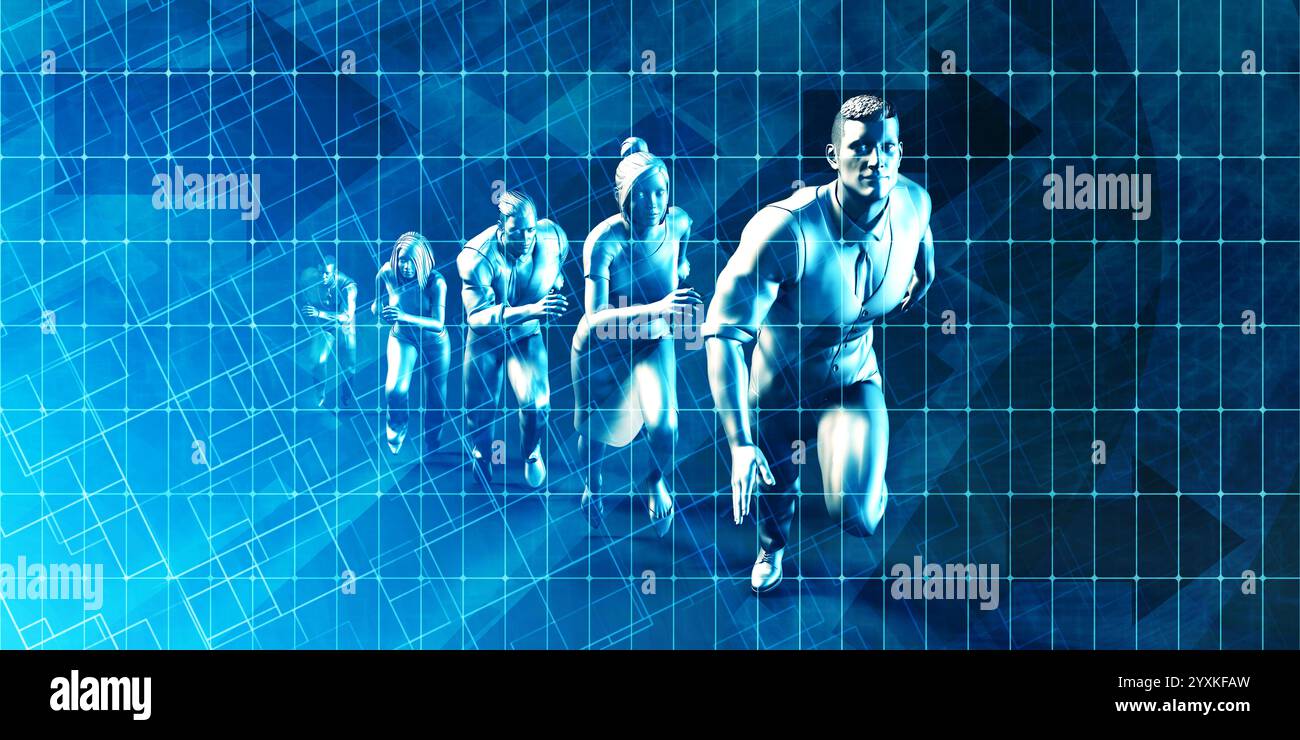 Business Startup Ready to Race Against the Competition Stock Photo - Alamy