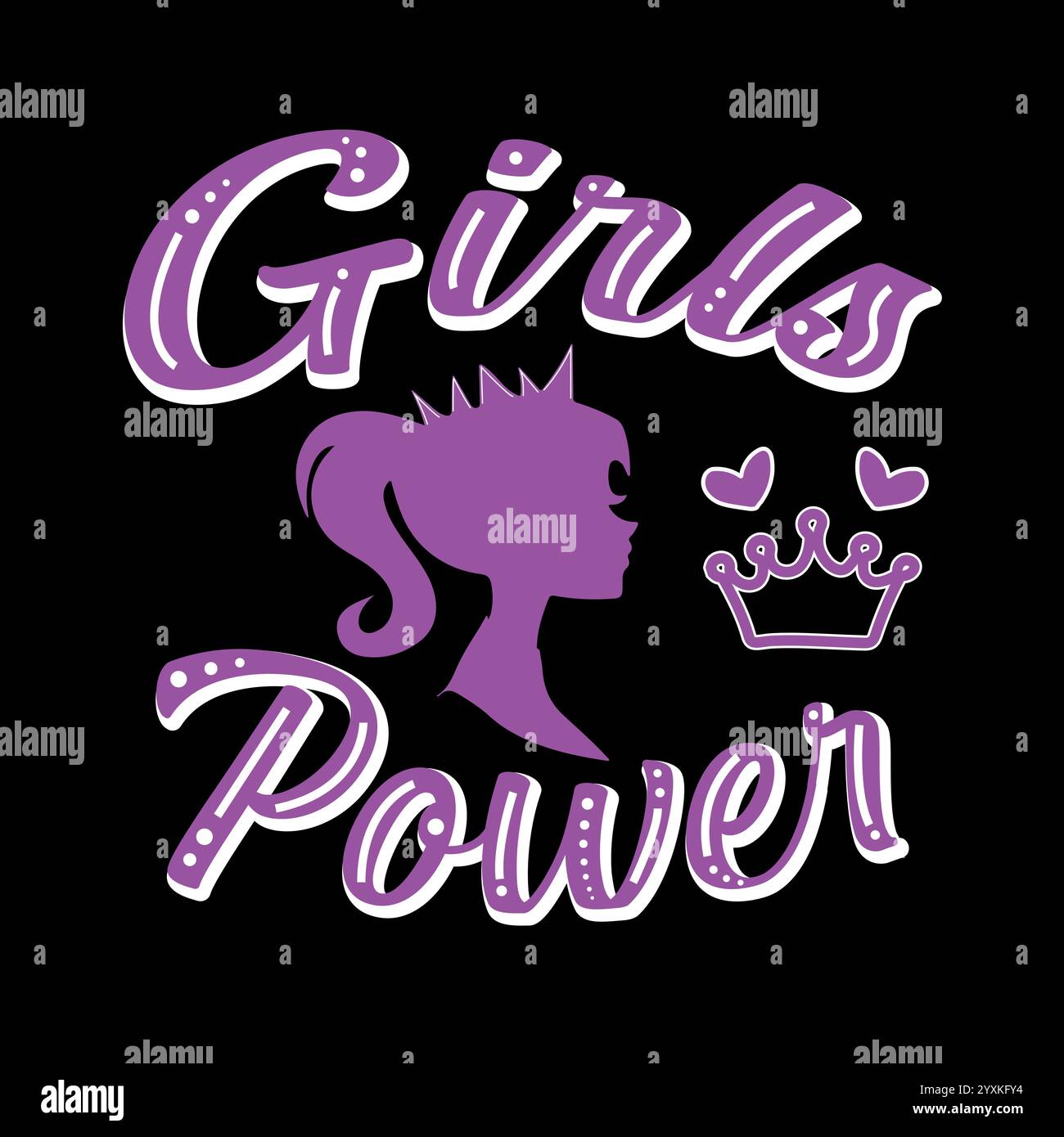 Girls Power vector typography design Stock Vector Image & Art - Alamy