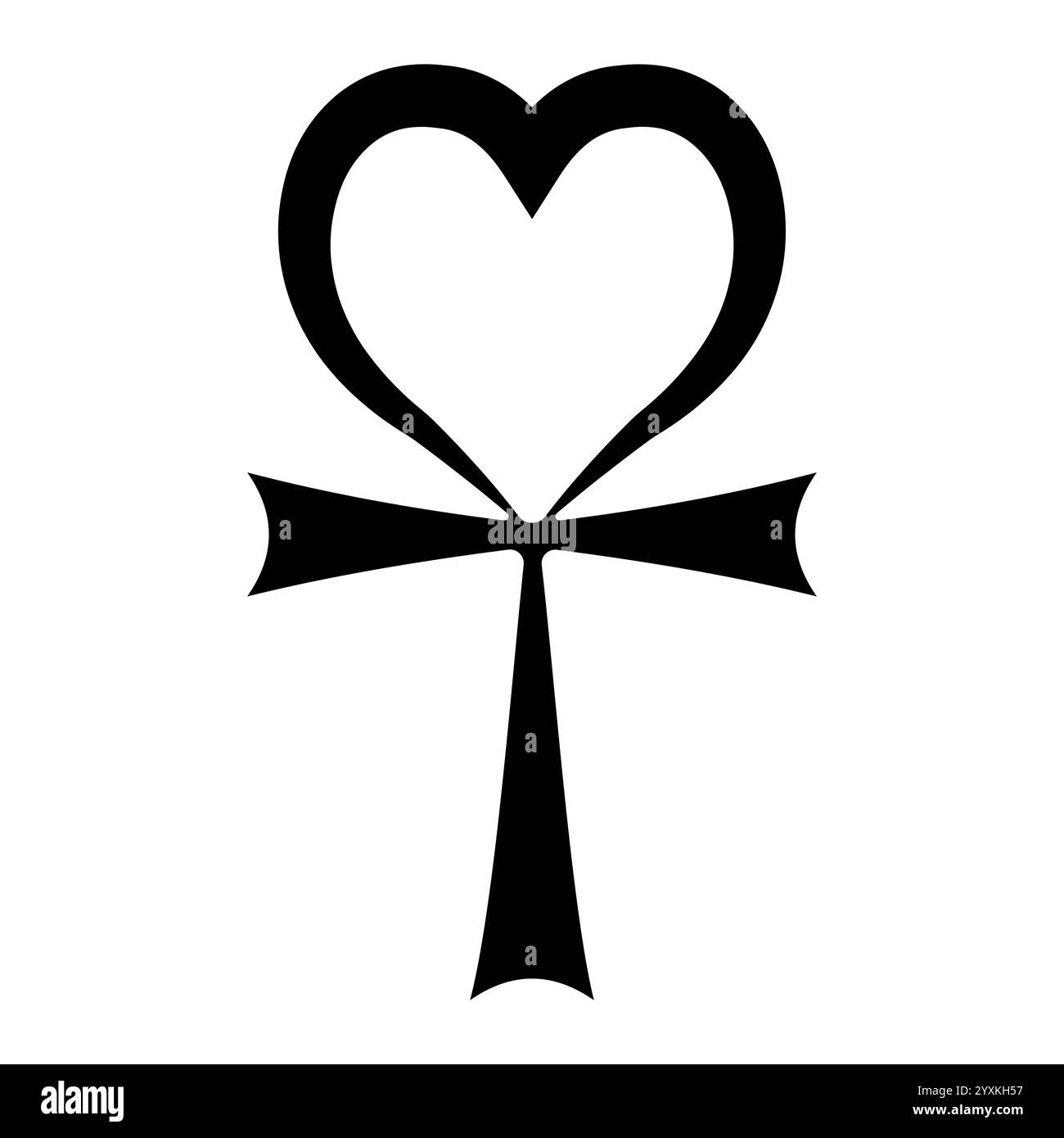 Ankh symbol with heart, ankh symbol Egyptian hieroglyph life ...