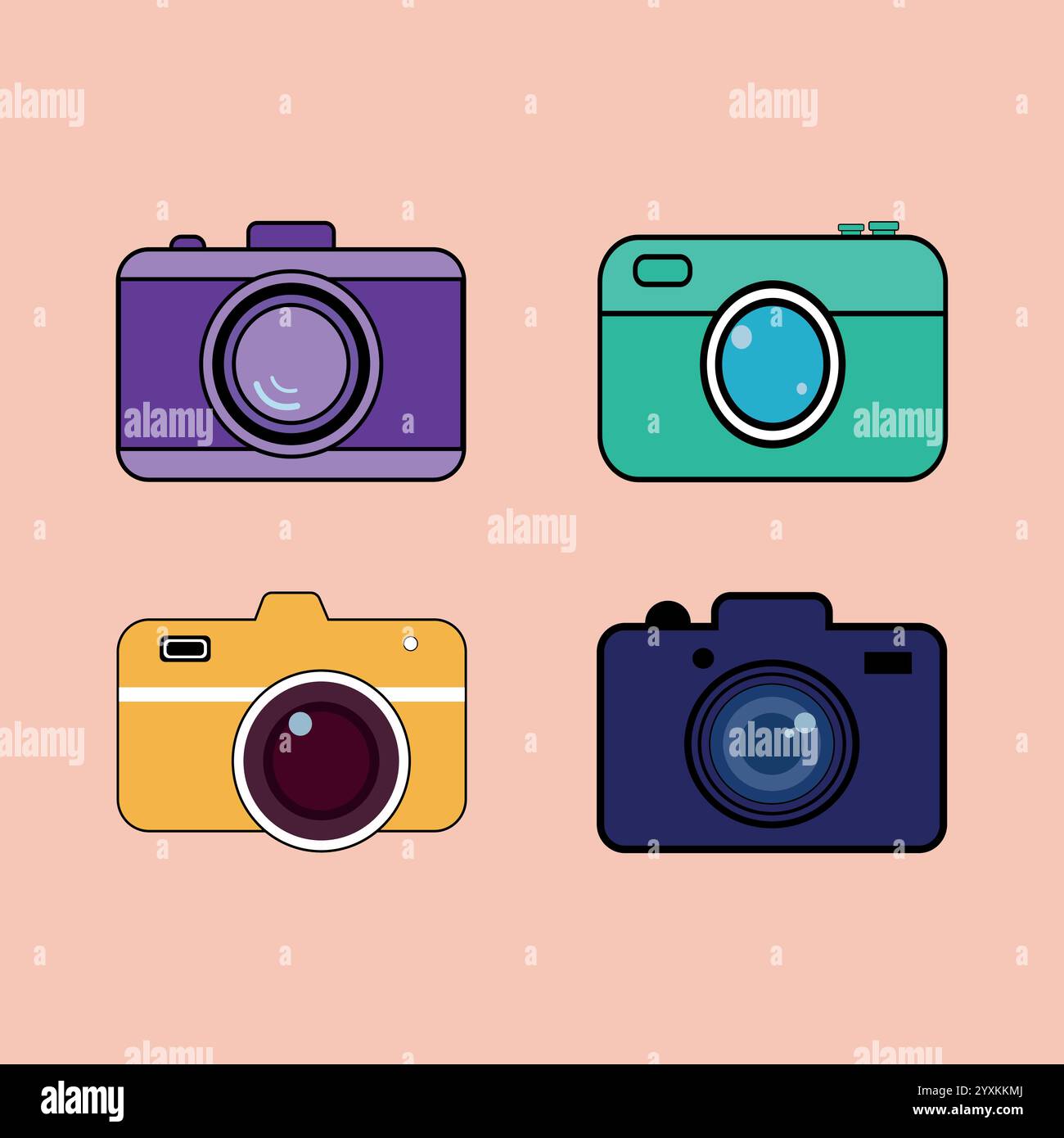 Photography Camera Set Vector Design Stock Vector Image & Art - Alamy