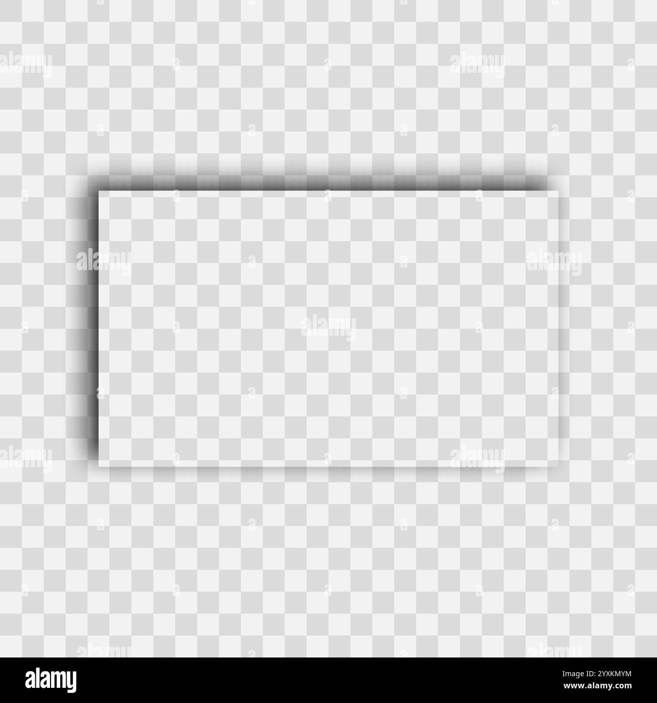 Dark transparent realistic shadow. Rectangle shadow isolated on ...