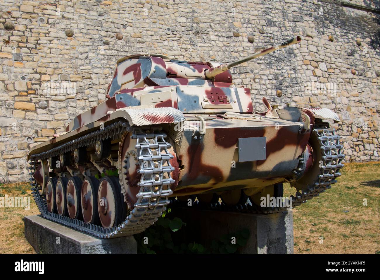 Panzerkampfwagen II AUSF C German light tank in the Kalemegdan, the ...