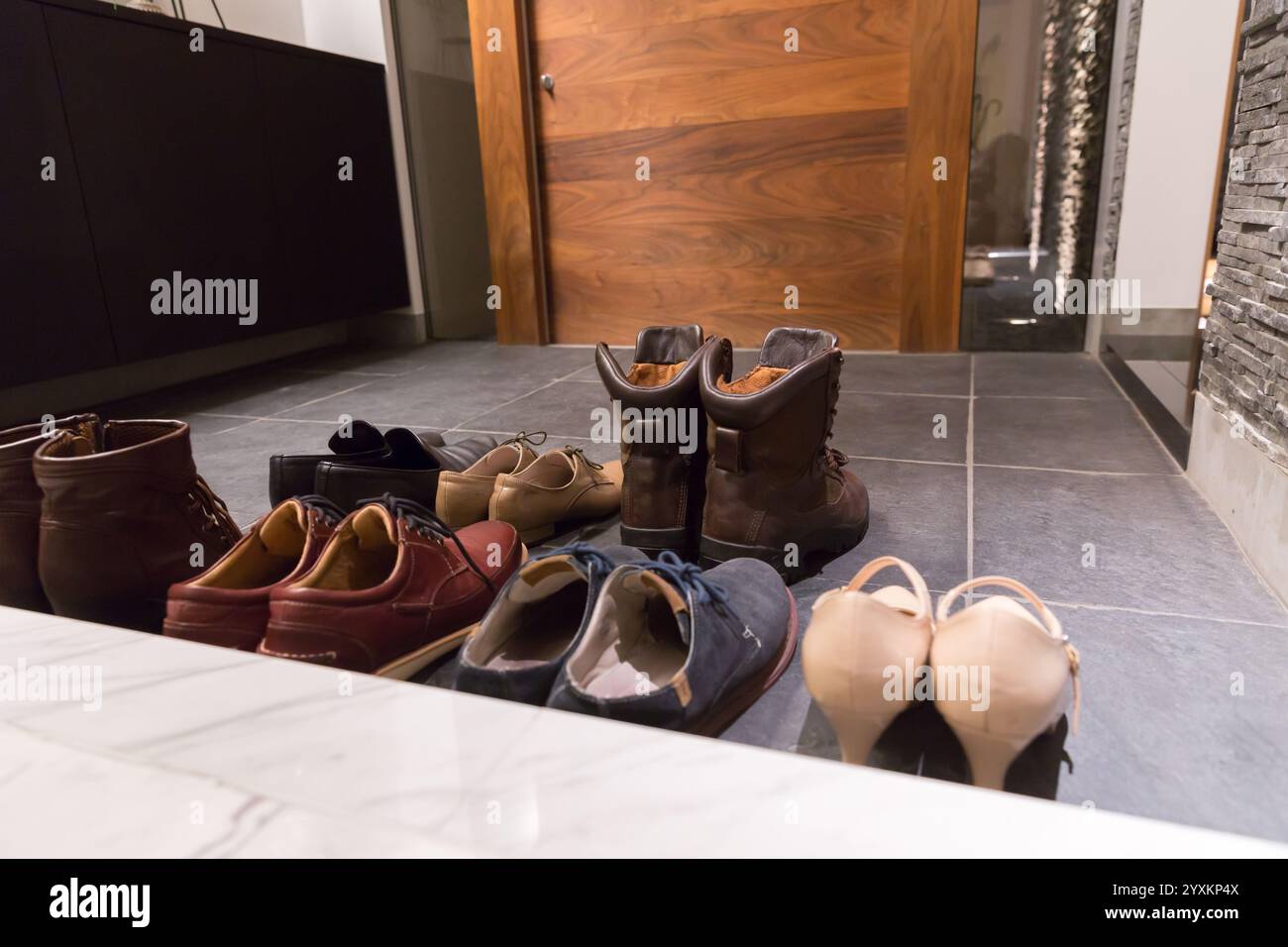 Shoes lined up hi-res stock photography and images - Alamy