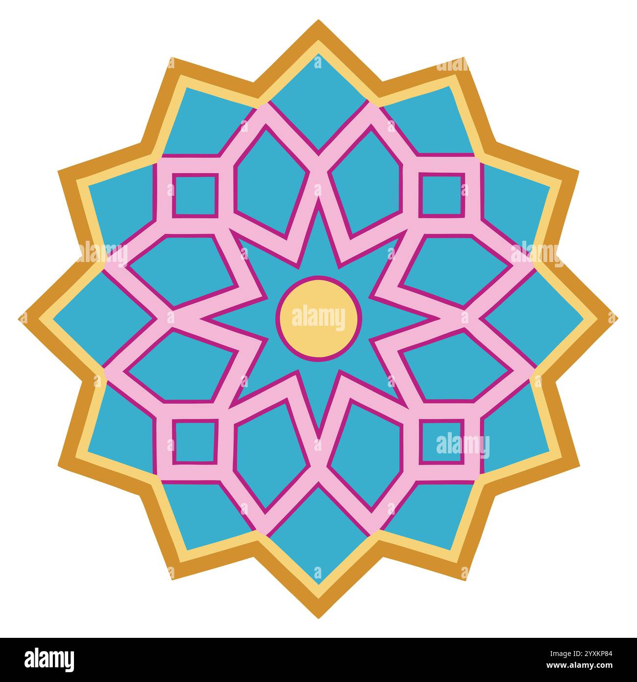 Beautiful Islamic Geometric Pattern - Elegant Arabic Star Design for ...