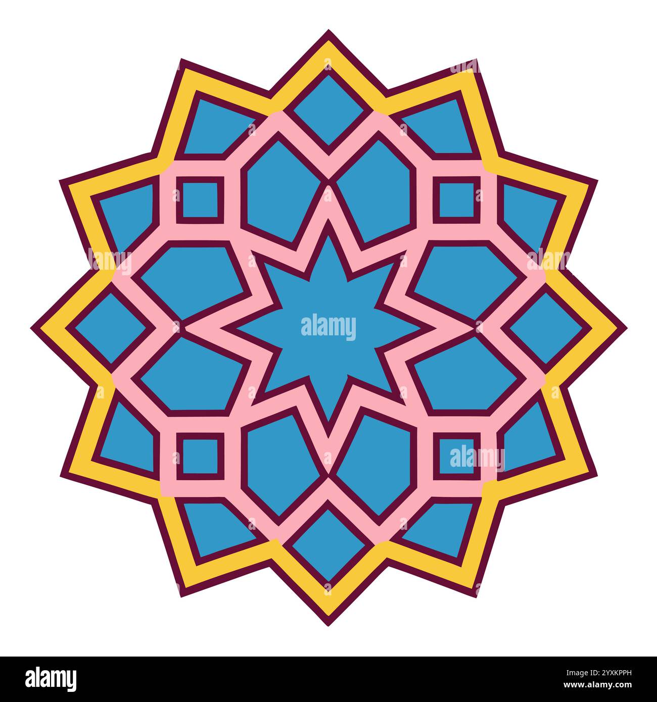 Beautiful Islamic Geometric Pattern - Elegant Arabic Star Design for ...