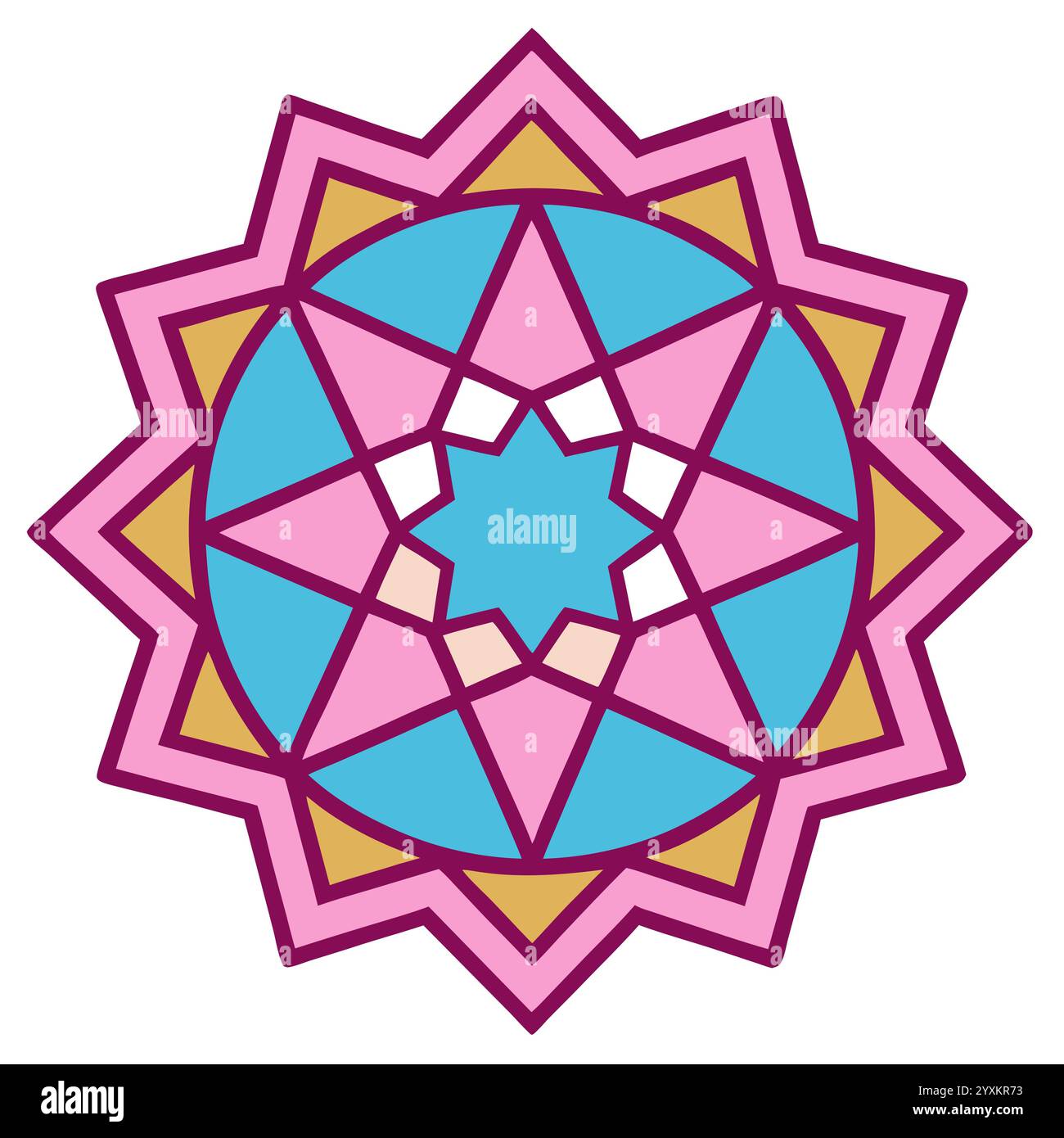 Beautiful Islamic Geometric Pattern - Elegant Arabic Star Design for ...