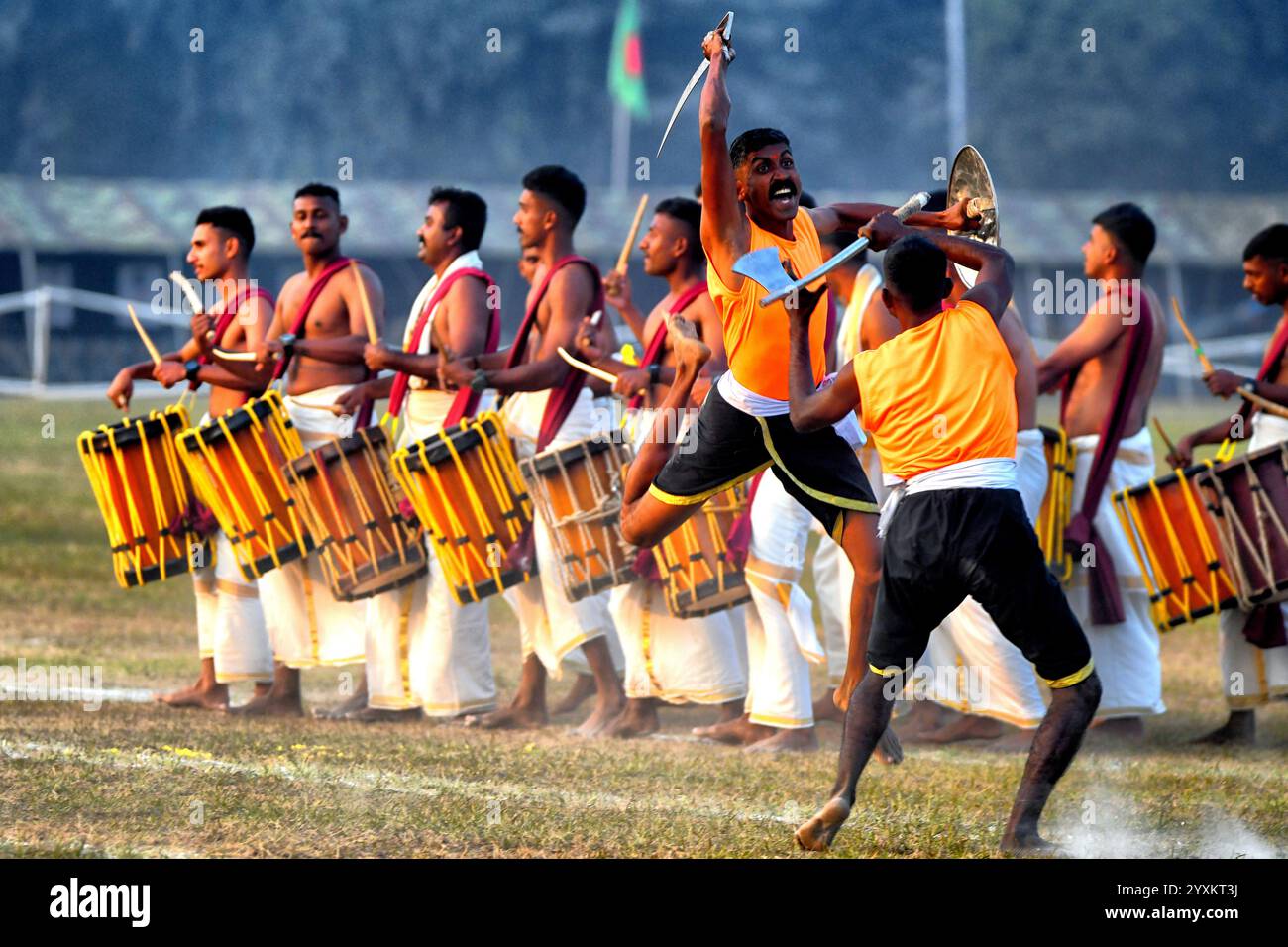 Kolkata, India. 16th Dec, 2024. Soldiers perform Martial Arts during ...