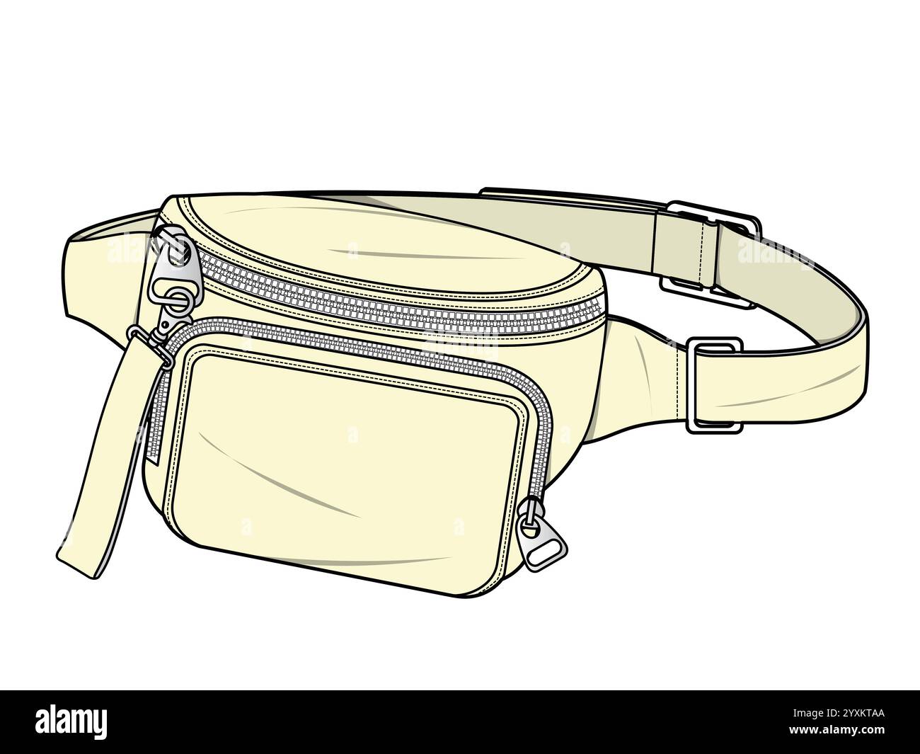 Waterproof adjustable waist belt vector mockup template Stock Vector ...