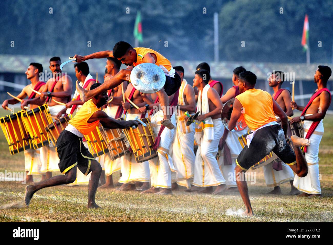 Kolkata, India. 16th Dec, 2024. Indian Army soldiers show their skills ...