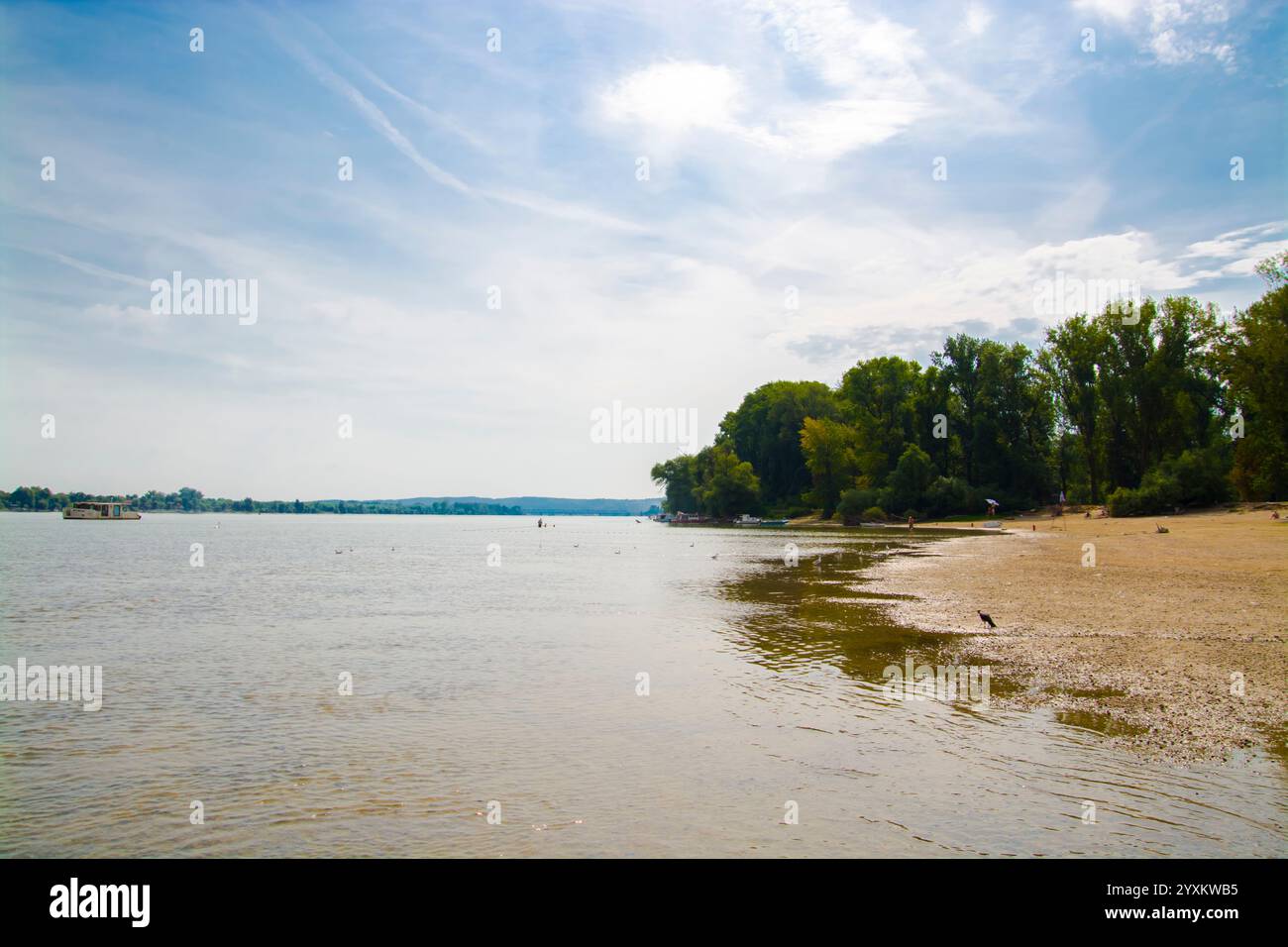 Beach of the Great War Island in Belgrade, near Zemun in Serbia Stock ...
